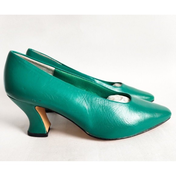 Valley Lane | Shoes | Vintage Valley Lane Turquoise Teal Chunky Heel ...